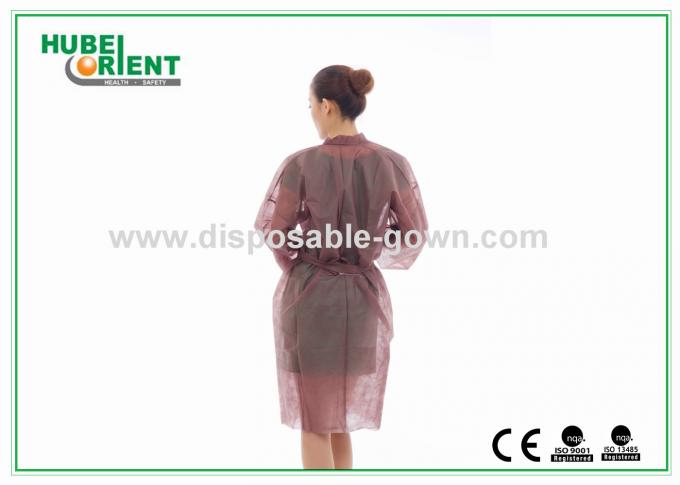 Custom Polypropylene Disposable Kimono Robe With Long Sleeves